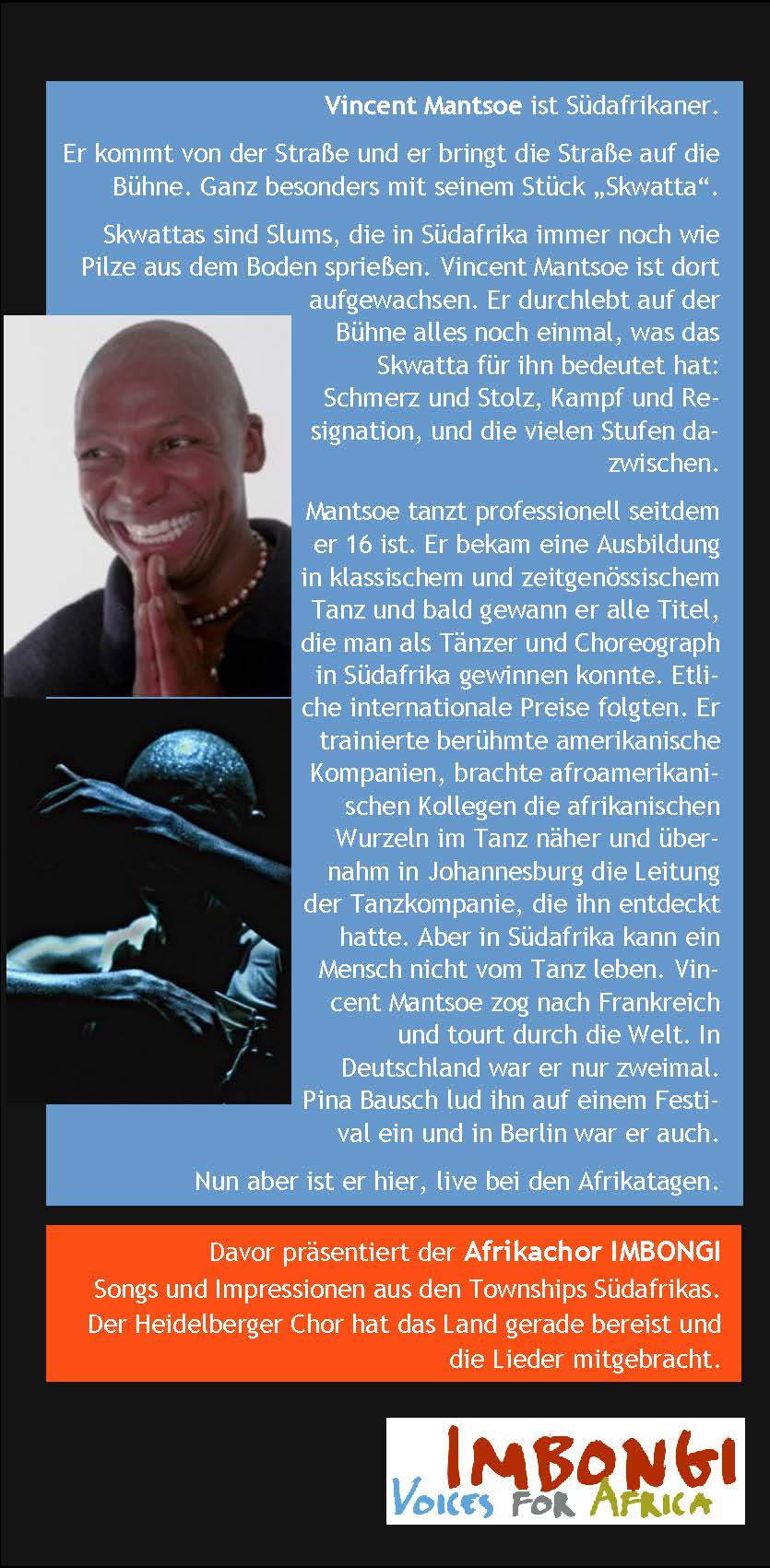 IMBONGI - Voices for Africa – 2014 und 2013